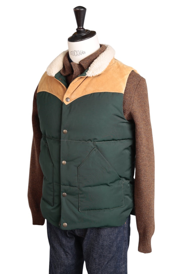 Shangri-La Heritage Bivacco Western Down Vest Green – 14oz Onlinestore